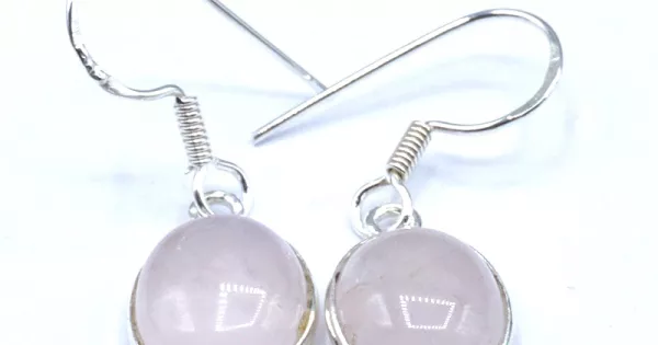 Cercei cuart roz ovali - Universul Cristalelor