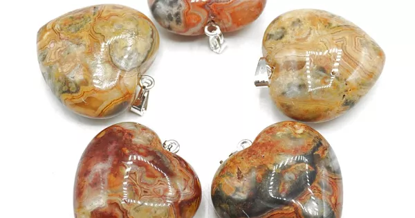 Pandantiv agat galben inima - Universul Cristalelor