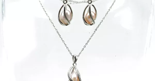 Set bijuterii perle m2 - Universul Cristalelor