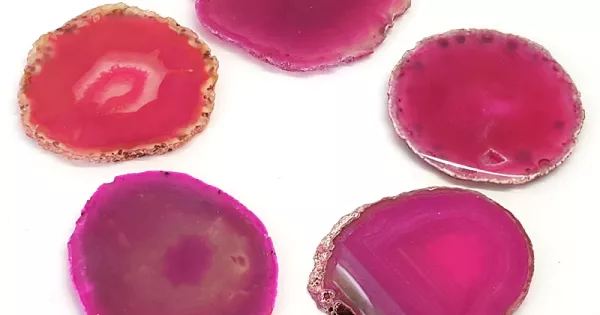 Felie agat roz - Universul Cristalelor