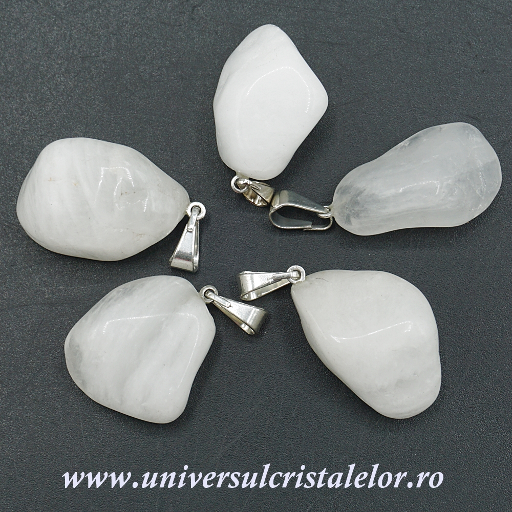 Pandantiv cuart alb laptos - Universul Cristalelor