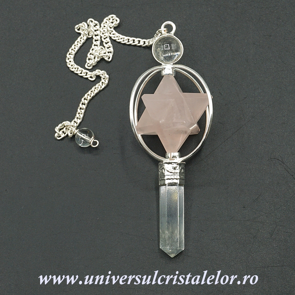 Pendul cuart roz - Universul Cristalelor