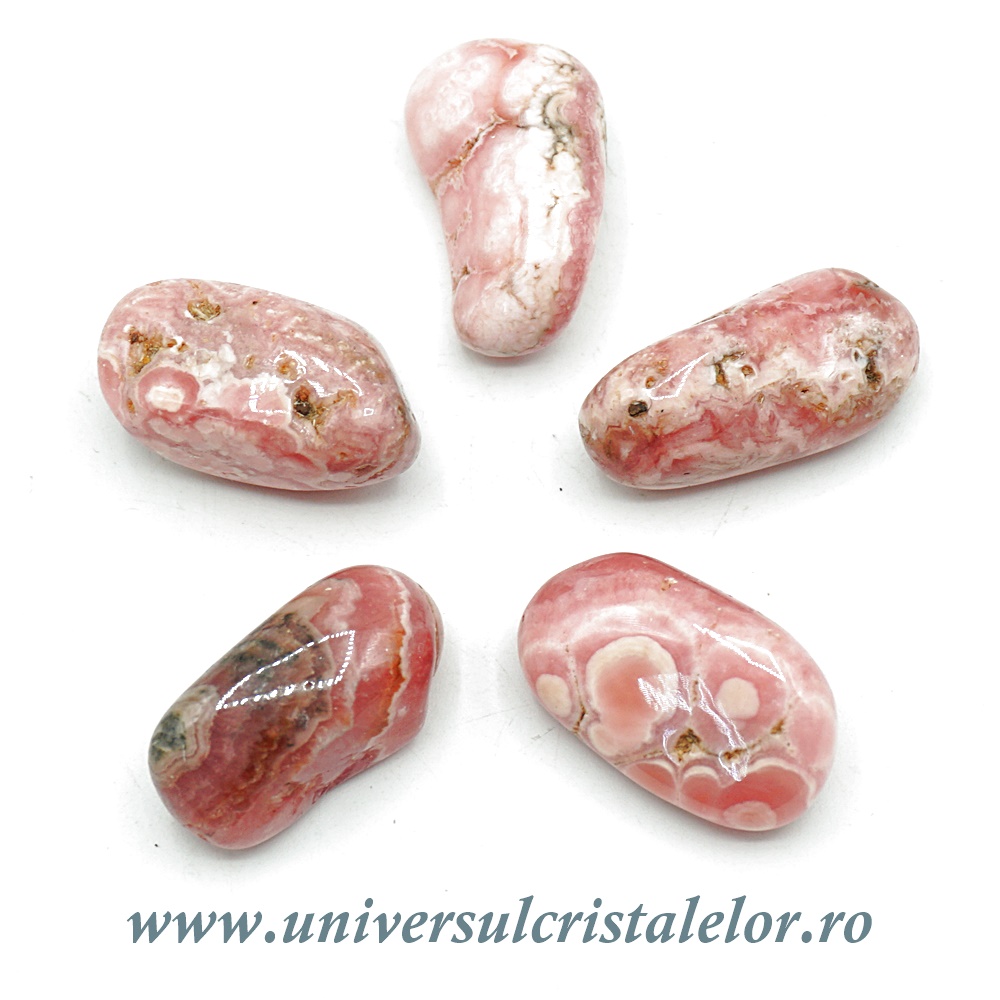 Rodocrozit piatra rulata - Universul Cristalelor